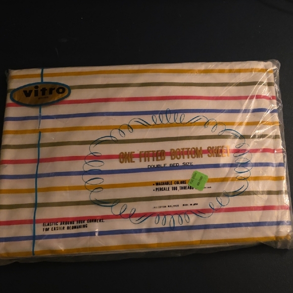 Bedding | Vintage Virro Striped Double Bed Sheet | Poshmark
